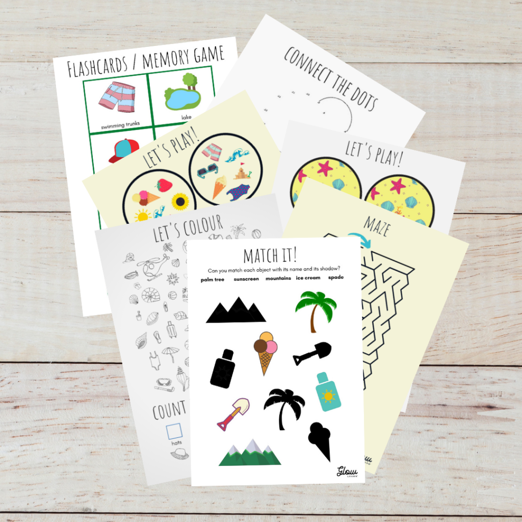Summer Activity Book - Glow Learn summer activities for kids
